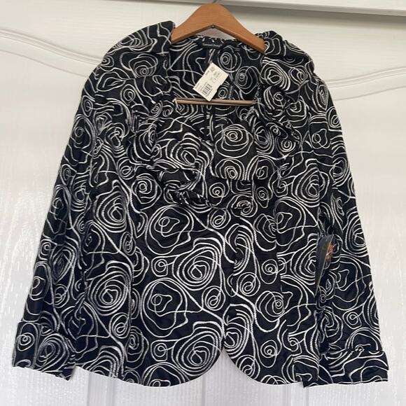 Samuel Dong | Jackets & Coats | Samuel Dong Embroidered Rose Jacket ...